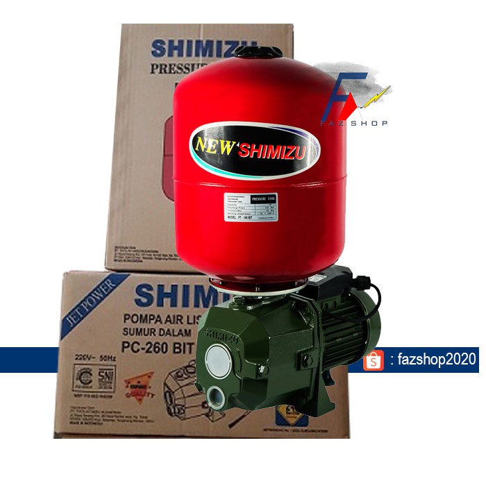 Jual pompa air jet pump otomatis shimizu sumur dalam PC260BIT / PC 260 BIT | Shopee Indonesia