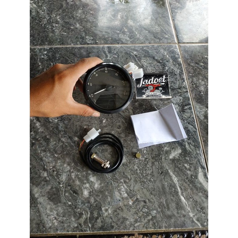 Jual Spedometer Spedo Motor Custom Bulat Baboon Babon Digital Hitam ...