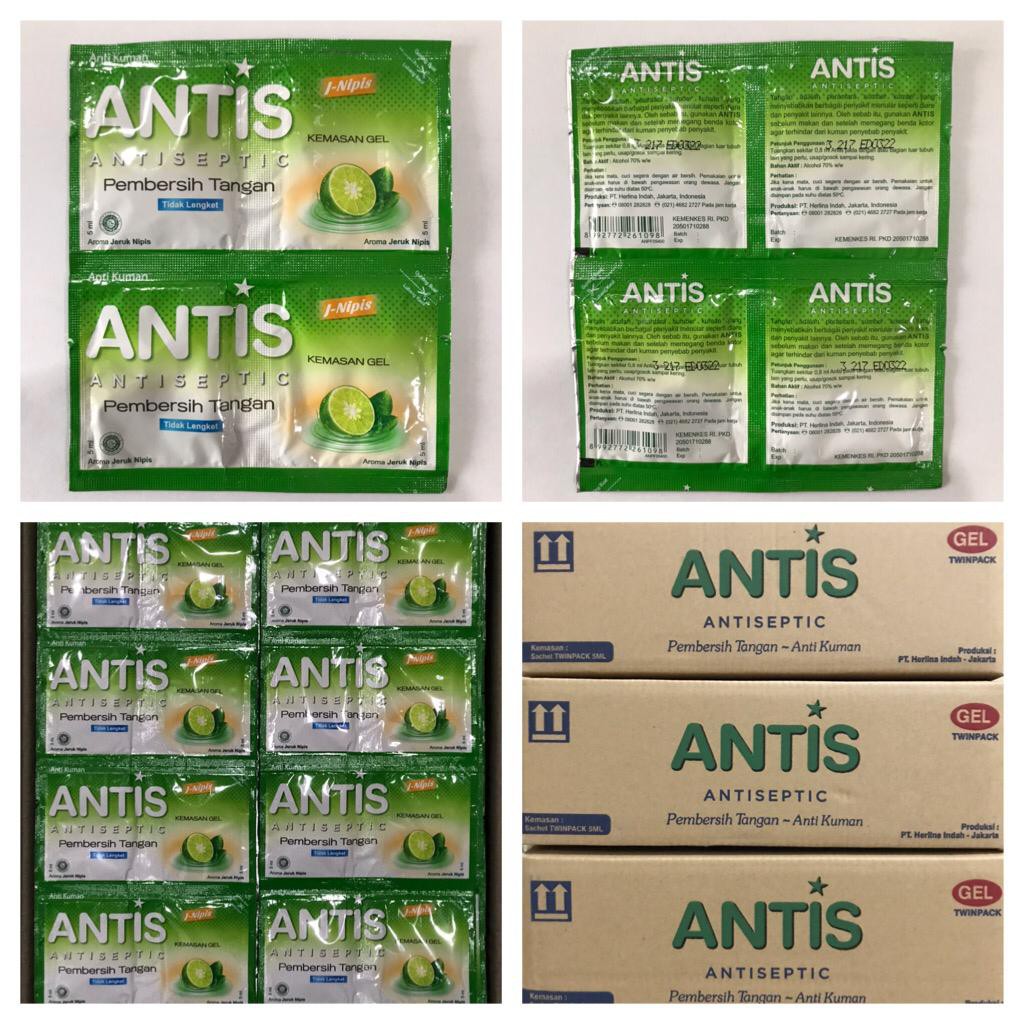 Jual HAND SANITIZER ANTIS SACHET GEL JERUK NIPIS ANTISEPTIC | Shopee ...
