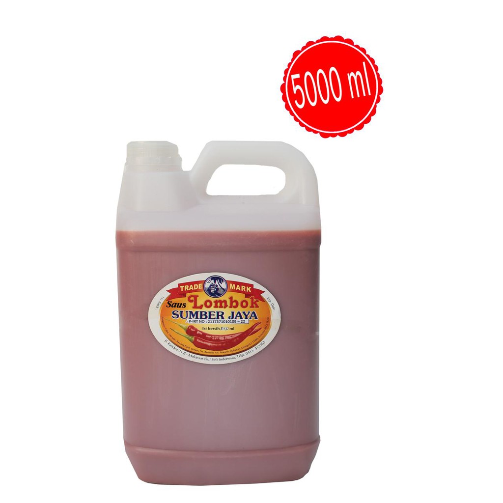 Jual Saos/Saus Sambal Merah 5000 mL ( Sumber Jaya ) | Shopee Indonesia