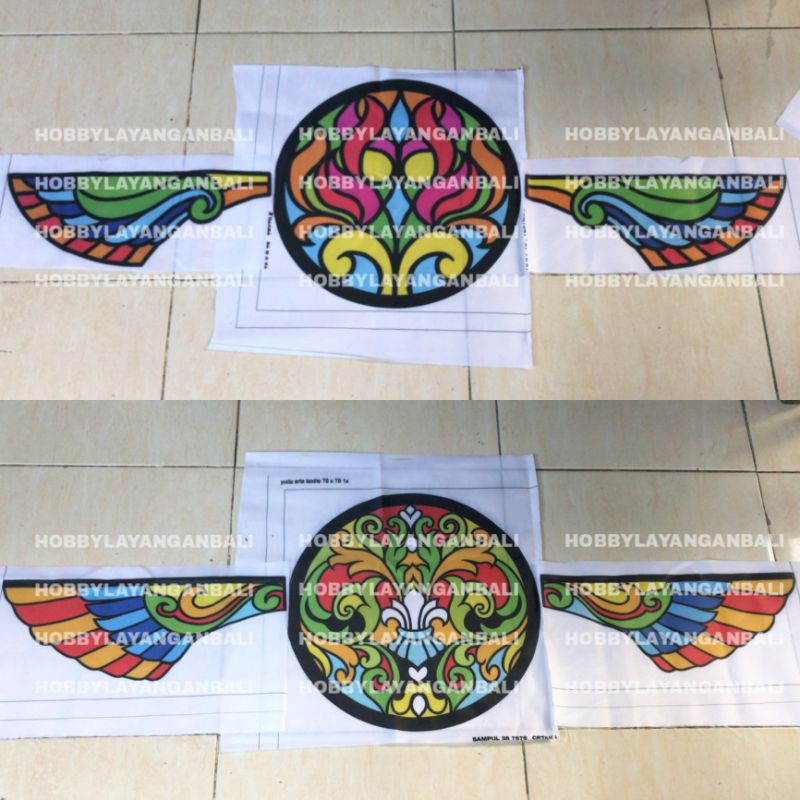 Jual 10 pcs kain layangan naga motif digital print sampul kepingan DM ...