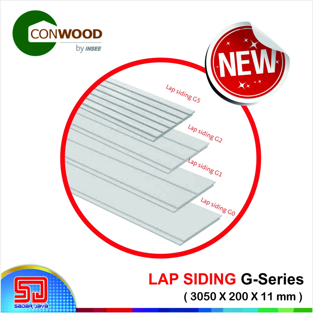 Jual Conwood Lap Siding G0 G1 G2 G5 Plank Fiber Cement Motif Alur ...