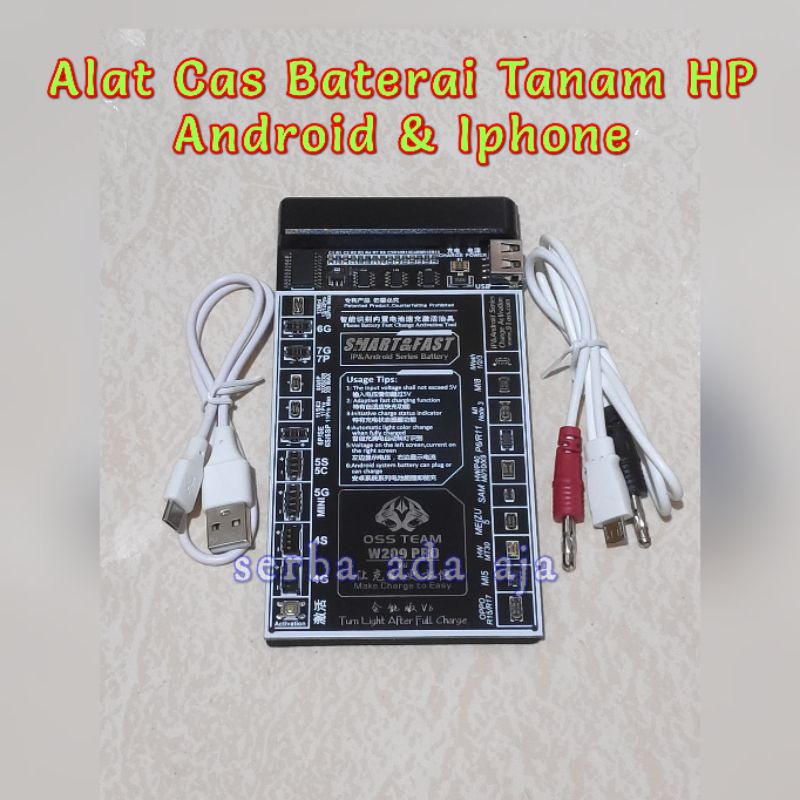 Jual Alat Cas Baterai Tanam HP 2 in 1 Android W209A+ & Iphone XS + Fast ...