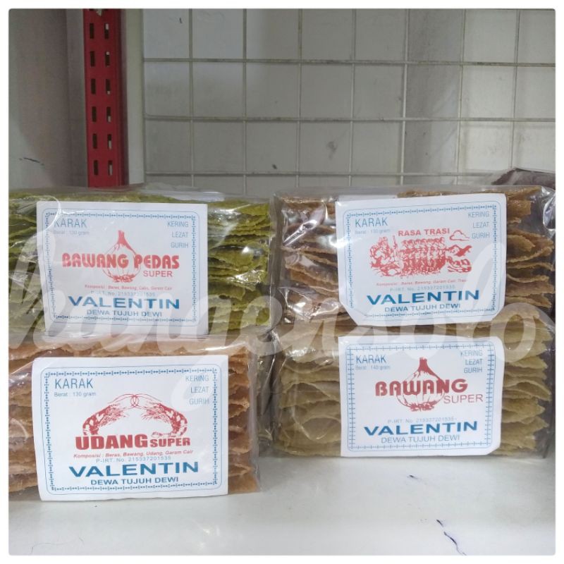 Jual KERUPUK KARAK MENTAH VALENTIN 140 GR GURIH KHAS SOLO | Shopee ...