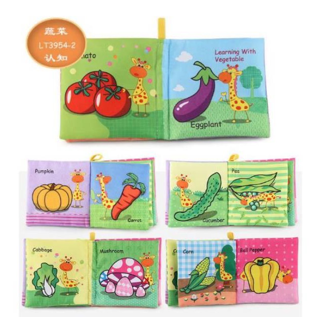 Jual teether book Buku kain bayi buku cerita inggris anak Buku Kain ...