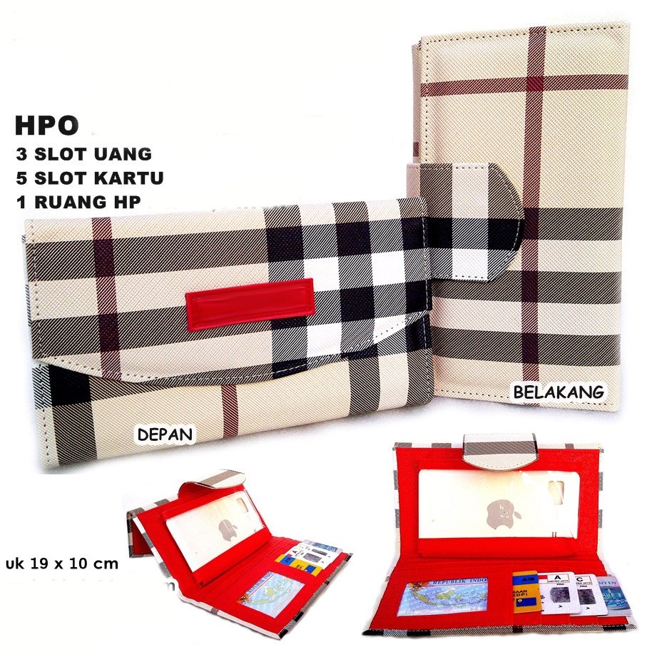 Jual dompet hpo wanita kulit Gradasi fit - merah | Shopee Indonesia