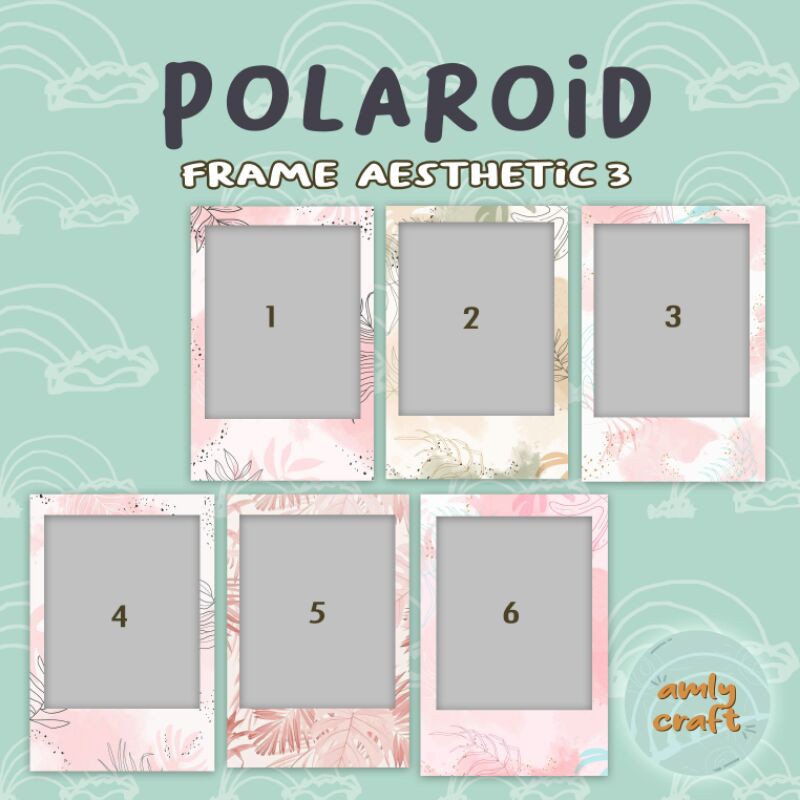 Jual Cetak Foto Polaroid Latar Frame Aesthetic | Motif Aesthetic 3 ...