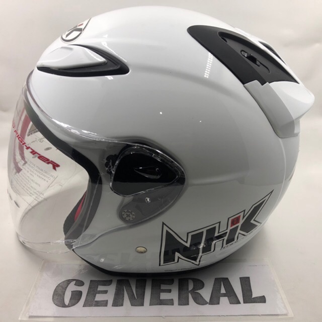 Jual Helm NHK R6 Solid White Putih Half Face | Shopee Indonesia