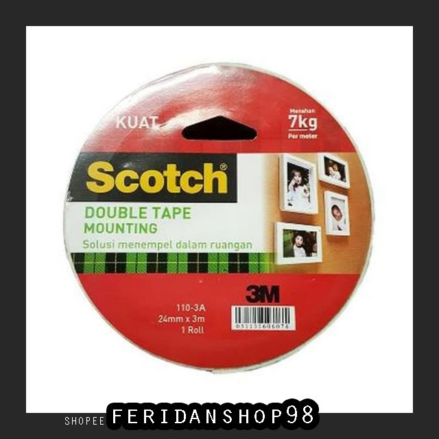 Jual FS1164 SELOTIP & DOUBLE TAPE 3M SCOTCH INDOOR ATK PERMANENT ...