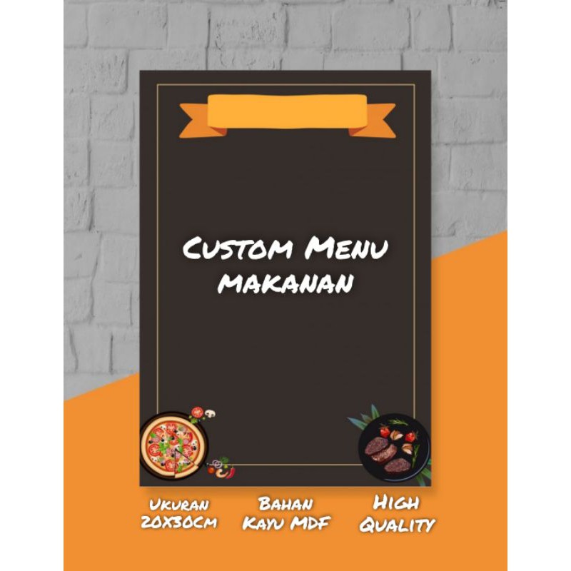 Jual CUSTOM HIASAN DINDING MENU MAKANAN CAFE WARUNG RUMAH DAPUR ...