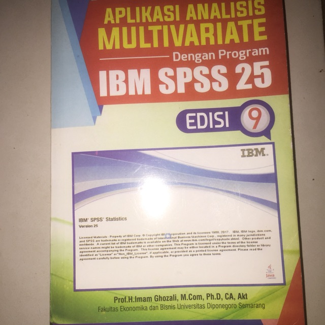 Jual Jual buku aplikasi analisis multivariate dengan program ibm spss 25 edisi 9 Imam Ghozali ...
