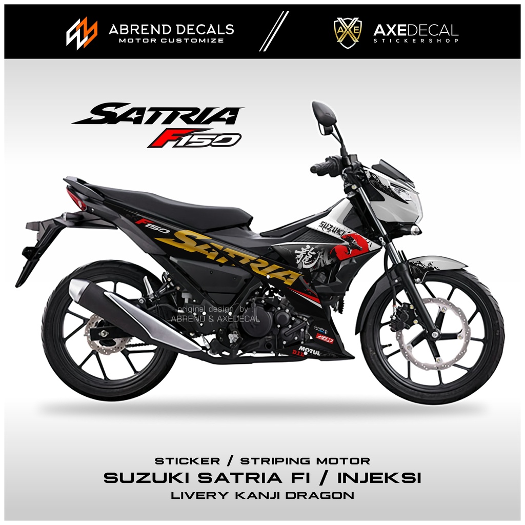 Jual Striping Suzuki Satria Fi Livery Kanji Dragon / Stiker Motor ...