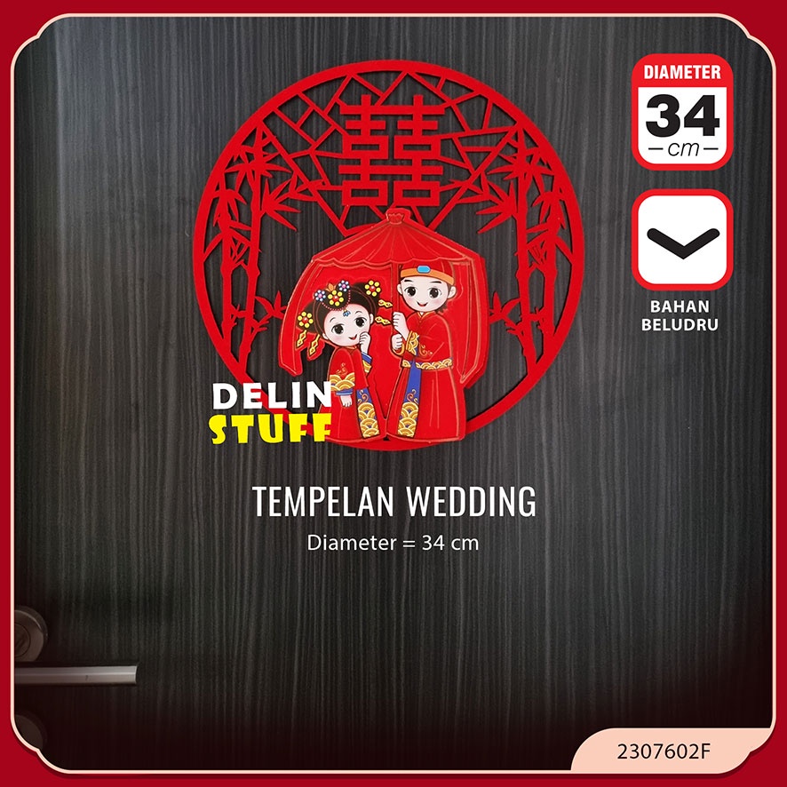 Jual Tempelan Wedding Pengantin Tempelan Pintu Kamar Tempelan Sangjit ...