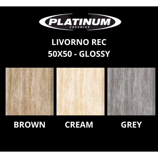 Jual LIVORNO REC GLOSSY UK.50X50 DINDING LANTAI KERAMIK PLATINUM | Shopee Indonesia