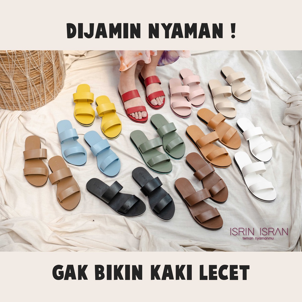 Jual LINEA Sandal Slip On Wanita ISRIN ISRAN ORIGINAL Sendal Wanita Kekinian Sendal Teplek ...