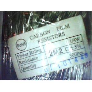 Jual 25pcs RESISTOR 2M2 OHM 1/4 W | Shopee Indonesia