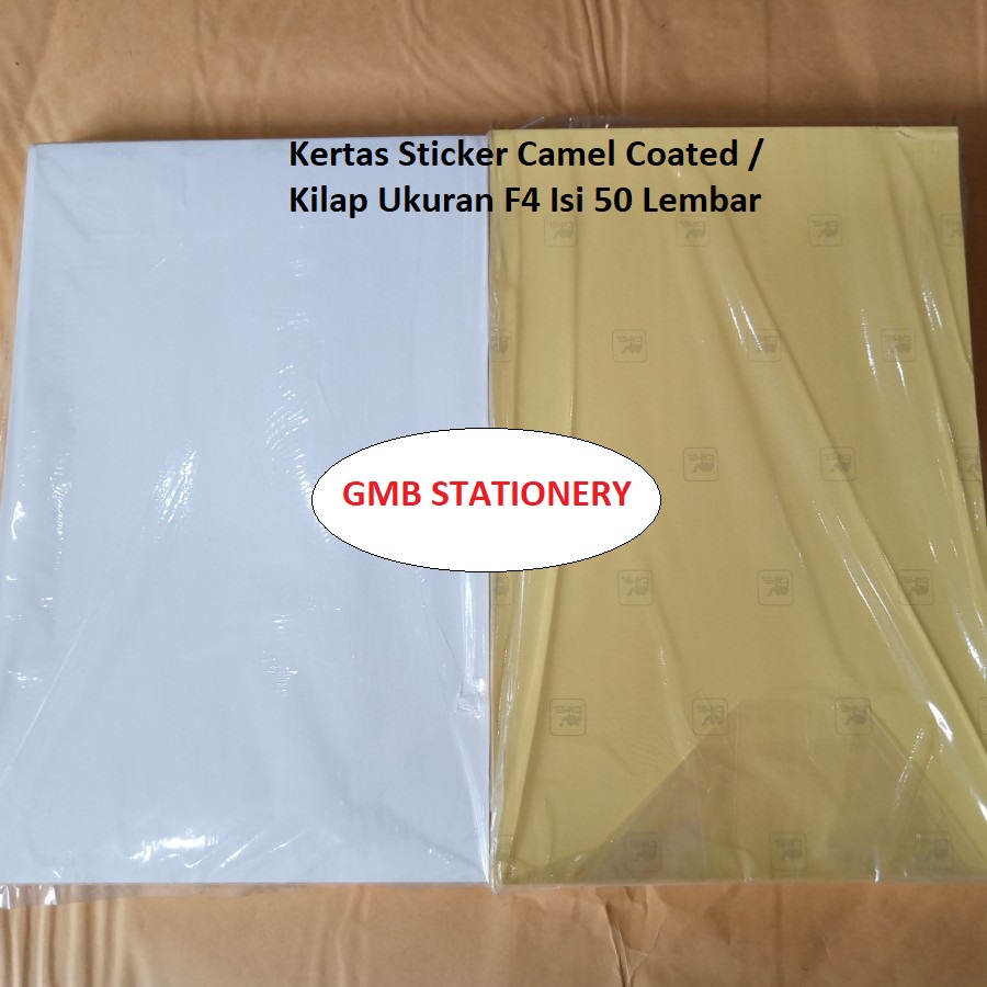 Jual Kertas Sticker Coated Kilap Camel Ukuran F4 Folio 50 lembar ...