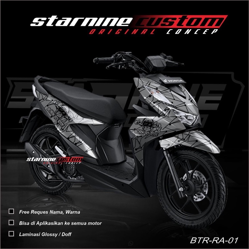 Jual decal beat street new 2020-2021 full body born to ride sticker ...