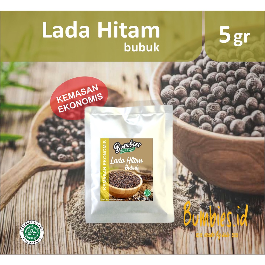 Jual Lada Hitam Bubuk 5 gram bumbies kemasan ekonomis | Ground Black ...