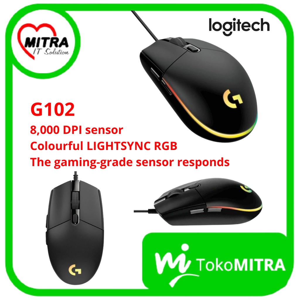 Jual MOUSE GAMING LOGITECH G102 Lightsync RGB Gaming Mouse | Shopee Indonesia