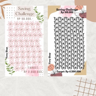 Jual Kertas Budgeting Binder A6 Kertas Tantangan Menabung Saving Challenge Loose Leaf Budgeting ...