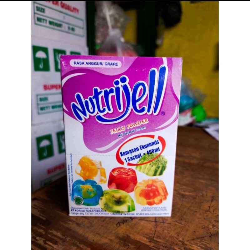 Jual Nutrijell Rasa Buah Jelly Powder 1 Box 10gr x 12 pcs / Nutrijel ...