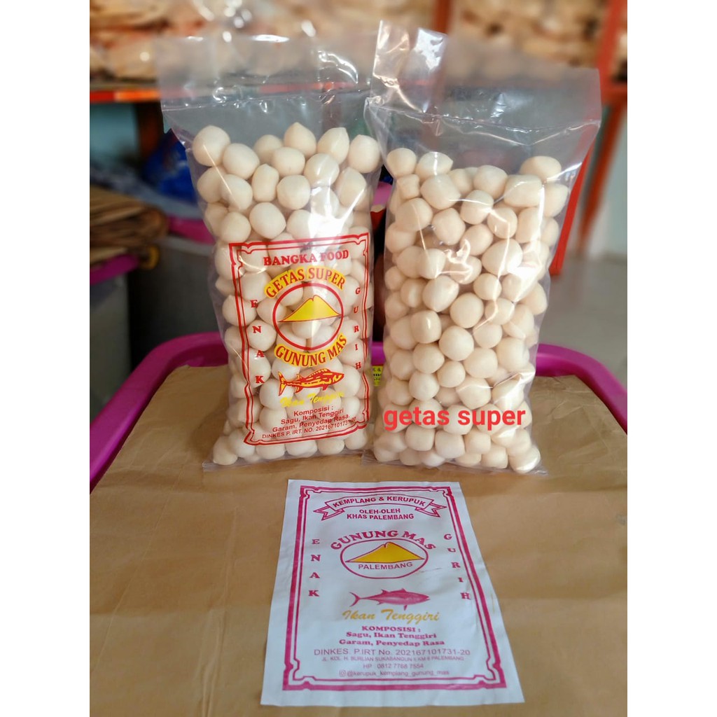 Jual GETAS SUPER IKAN TENGIRI ASLI PALEMBANG KERUPUK GETAS PALEMBANG ...