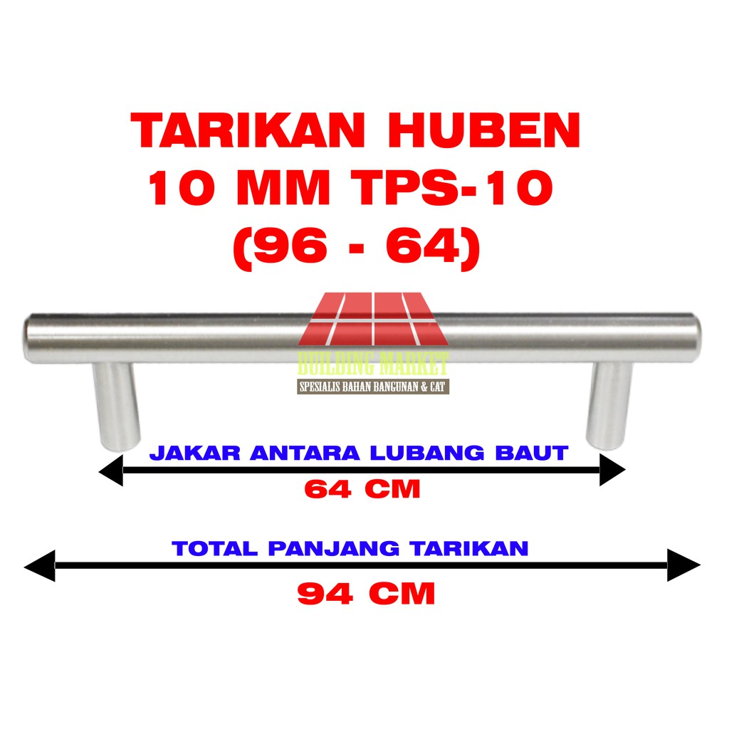 Jual TARIKAN LACI TARIKAN LEMARI HANDLE HUBEN TPS-10 (96 MM - 64 MM ...