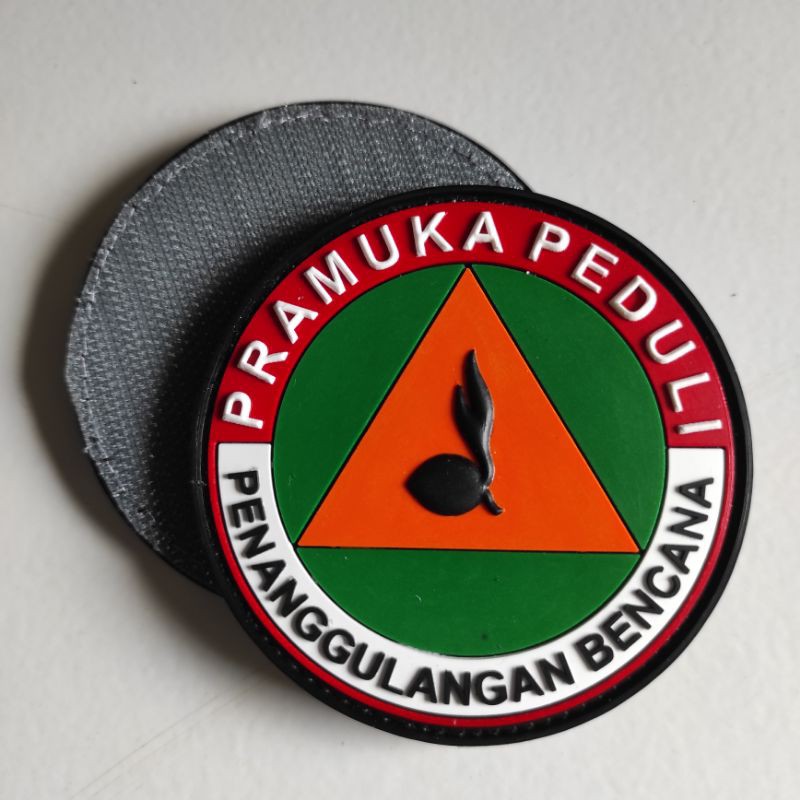 Jual PATCH RUBBER LOGO PRAMUKA PEDULI/TEMPELAN EMBLEM KARET VELCRO ...