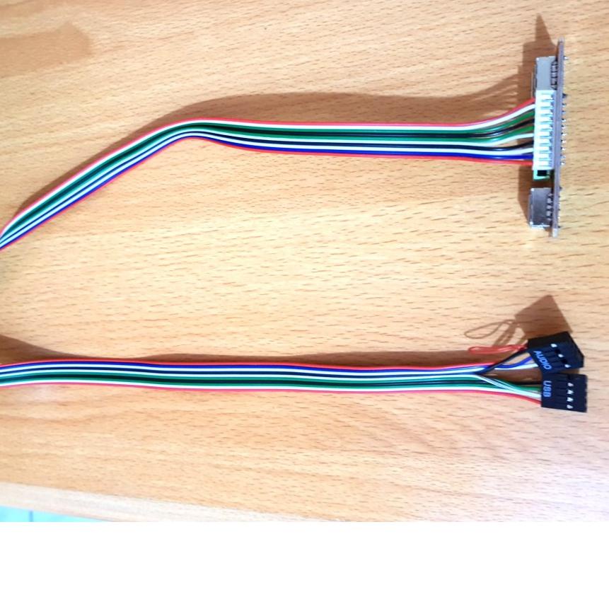 Jual KABEL FRONT PANEL USB DAN AUDIO JACK 3.5MM / SOUND UNTUK PC CPU ...