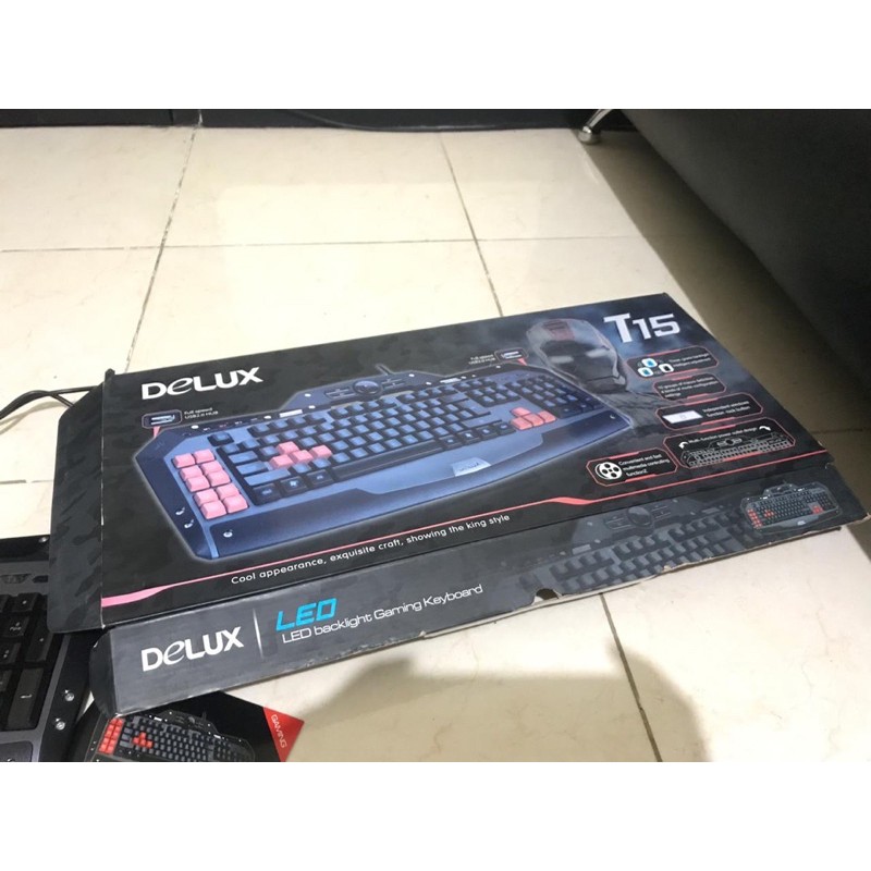 Jual Deluxe T15 - Semi Mechanical Gaming Keyboard | Shopee Indonesia