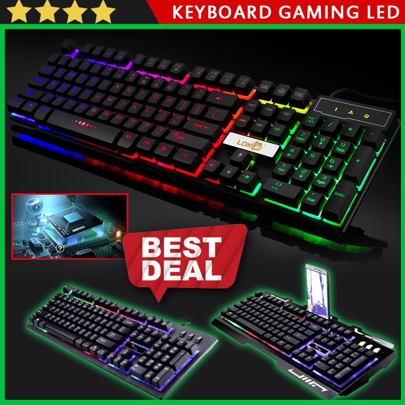 Jual KEYBOARD GAMING LED MURAH KEYBOARD LED KEYBOARD GAMING RGB ...