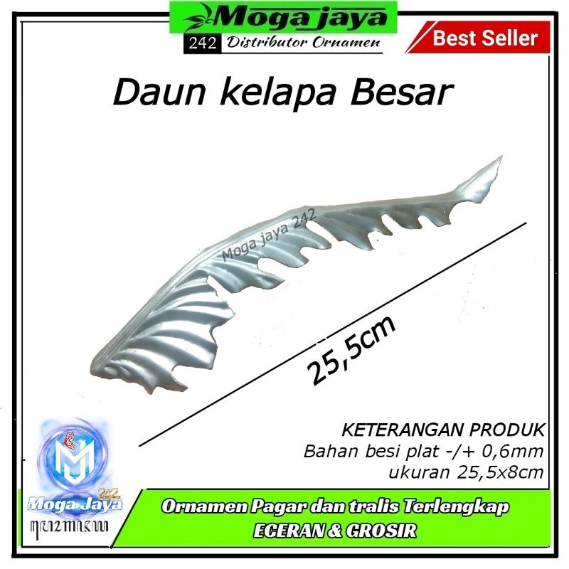 Jual daun kelapa atau lidah api besar ornamen pintu pagar tralis ...