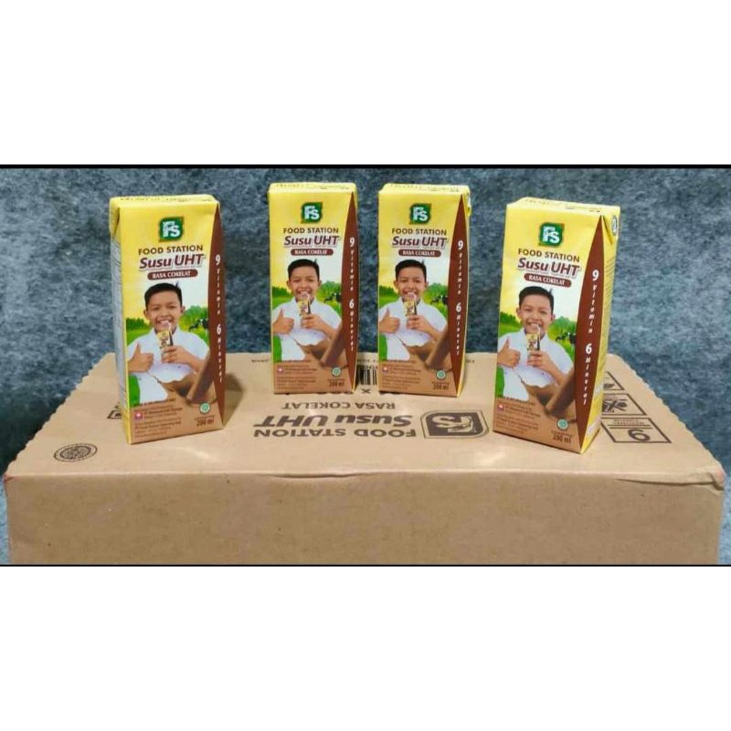 Jual FS FOOD STASION SUSU UHT RASA COKLAT | Shopee Indonesia