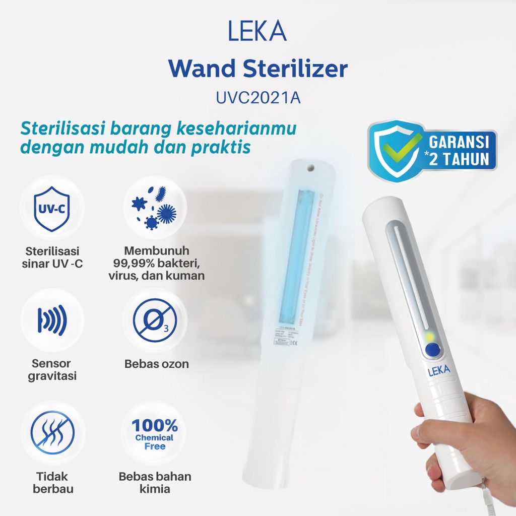 Jual LEKA UVC2021 UV Wand Sterilizer UVC Lampu UV Portable Sterilizer ...