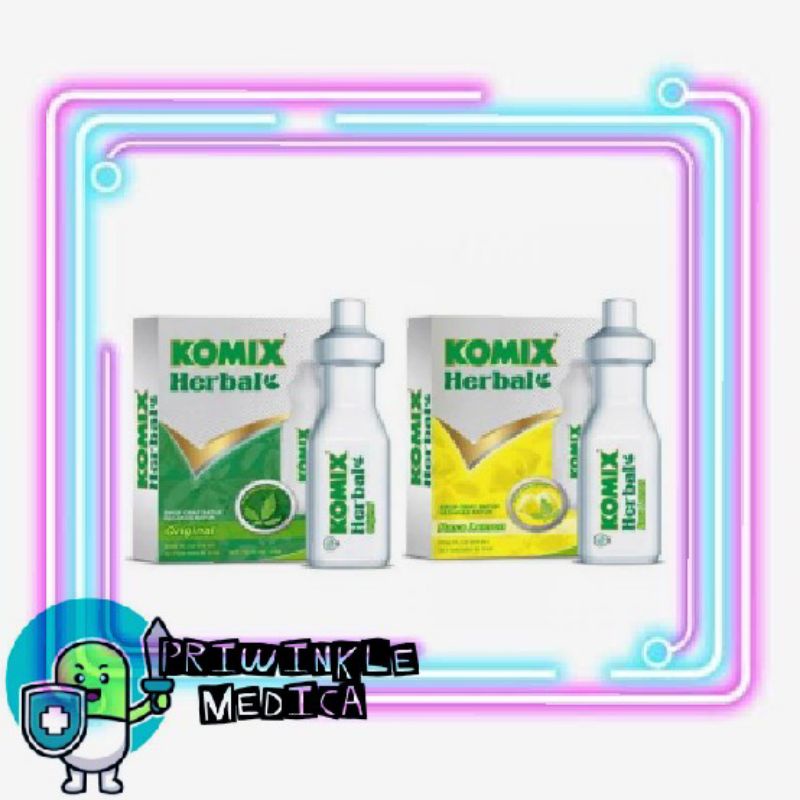 Jual komix herbal tube original lemon 4's 4 botol 4x15ml / box | Shopee ...
