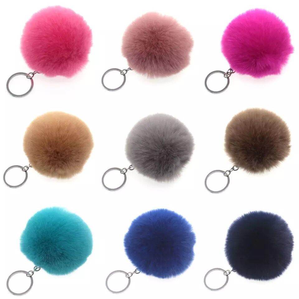 Jual POMPOM - gantungan tas pom pom bulat bulu Murah gantungan kunci ...
