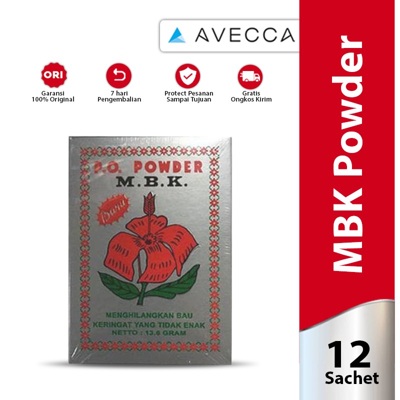 Jual Bedak MBK Super 12 Sachet ( Box Silver ) / Deodorant / Penghilang ...