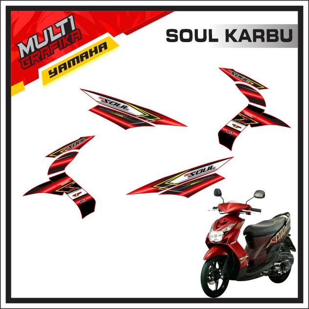 Jual stiker MIO SOUL KARBU sticker Striping Motor yamaha oud Decal lama ...