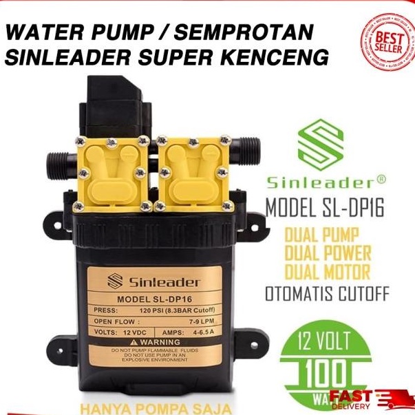 Jual Pompa DC 12V Double Pump JET 130PSI SINLEADER SL-DP16 Original Murah | Shopee Indonesia