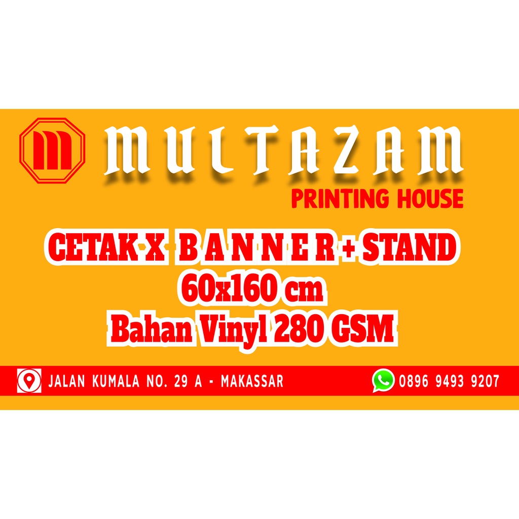 Jual Cetak X Banner + Stand Uk 60x160 cm - Bahan Vinyl 280 Gsm | Shopee ...