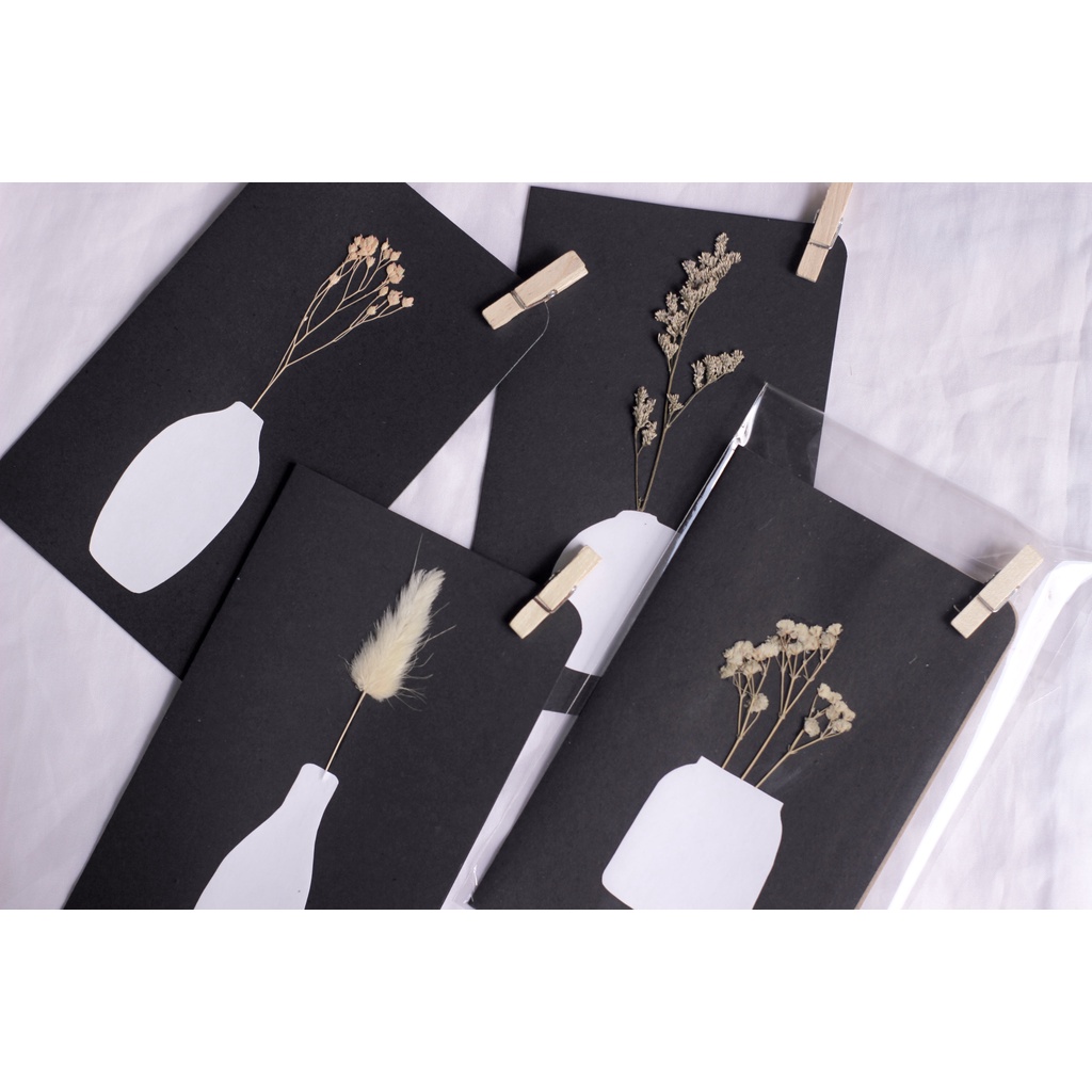 Jual Kartu Ucapan Dengan Bunga Kering Shopee Indonesia