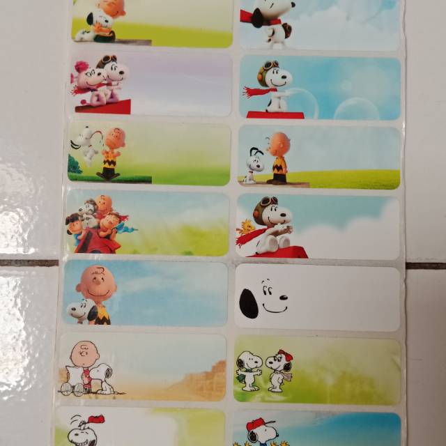 Jual Stiker Label Nama Waterproof Snoopy | Shopee Indonesia