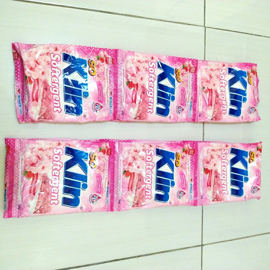 Jual so klin Renceng softergent pink sakura strawberry ( 6 pcs ...