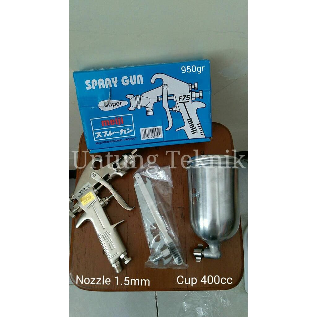 Jual Spray Gun Premium F75 Meiji / alat semprot cat premium Meiji 1.5mm ...
