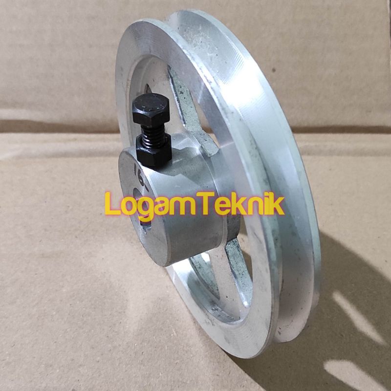 Jual Puli pulley pully A1 - 5 inch as 17 18 19 20 22 24 25 mm alumunium ...