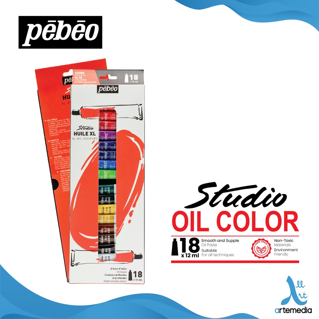 Jual Pebeo Studio Oil Paint 18x12ml Tube Set | Shopee Indonesia