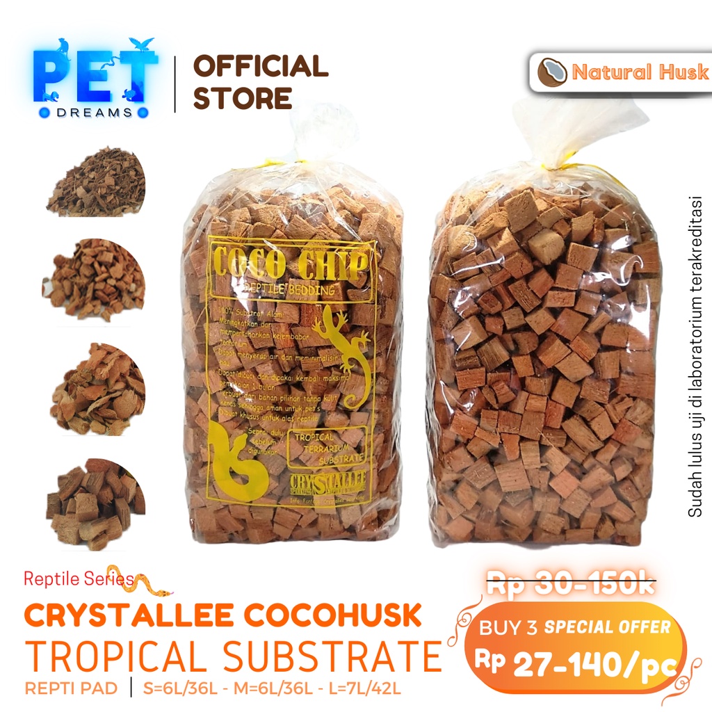 Jual PROMO COCO HUSK COCO CHIP COCO PEAT COCO STICK ALAS KANDANG REPTIL ...