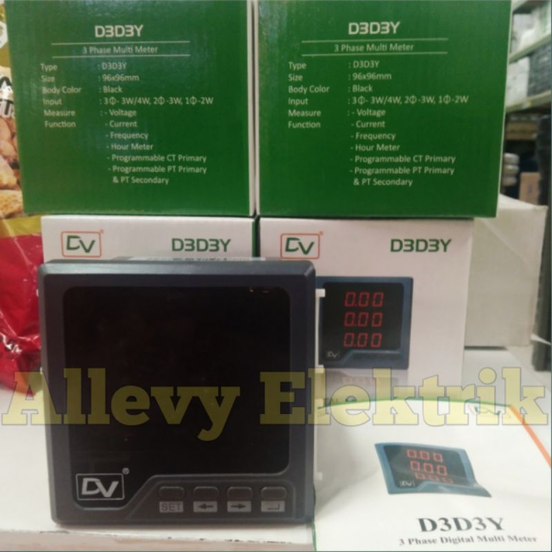 Jual Power Meter Digital With LCD Display 3Phase D3D3Y DV | Shopee Indonesia