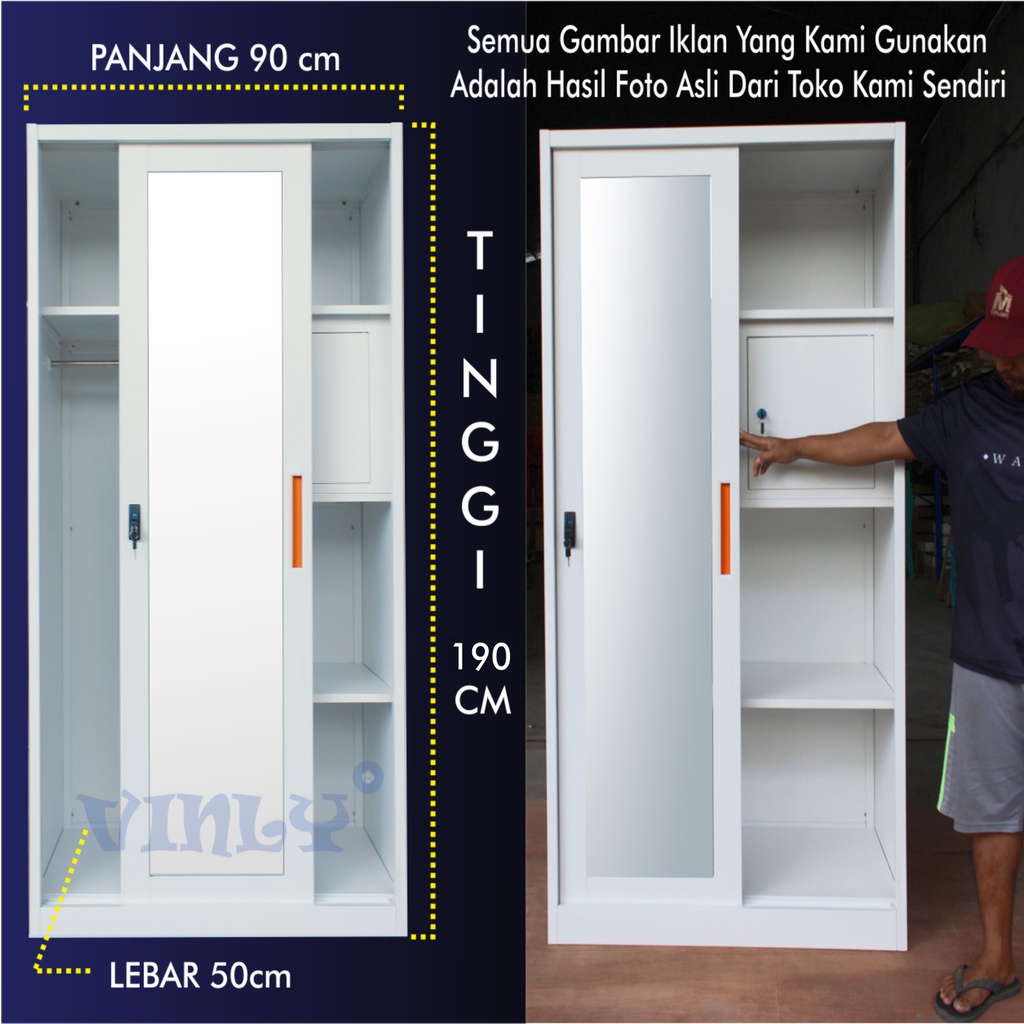 Jual Lemari Besi Minimalis Modern / Lemari Pakaian Besi / Lemari ...